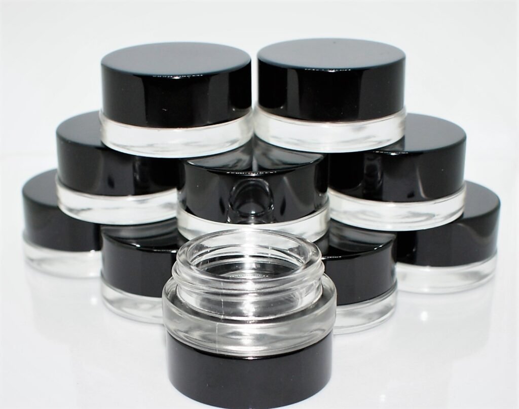 5ml Clear Glass Puck Jars | Divine Tribe